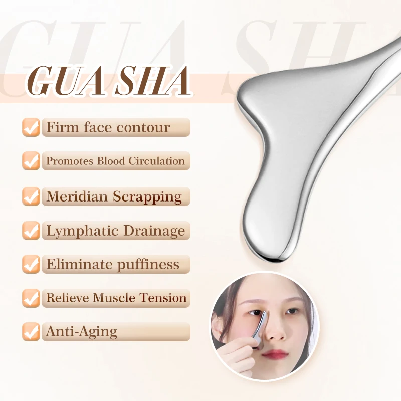 Beauty Gua Sha Face Lifting - 24k Gold Facial Massage Tool