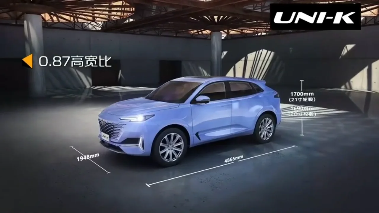 New Energy Electric Vehicle Used Car Changan Uni-k 2.0t 2021 Electric Vehicle High Speed ...