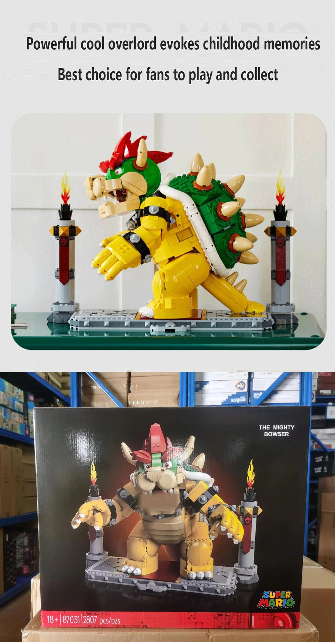 87031 2807pcs Moc Mighty Bowser Model Compatible 71411 Super Toy Brick ...