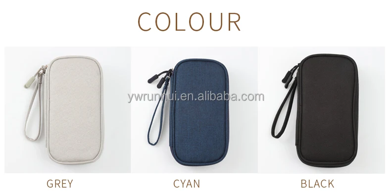 Durable Double-Layer Digital Organizer Zipper for Travel