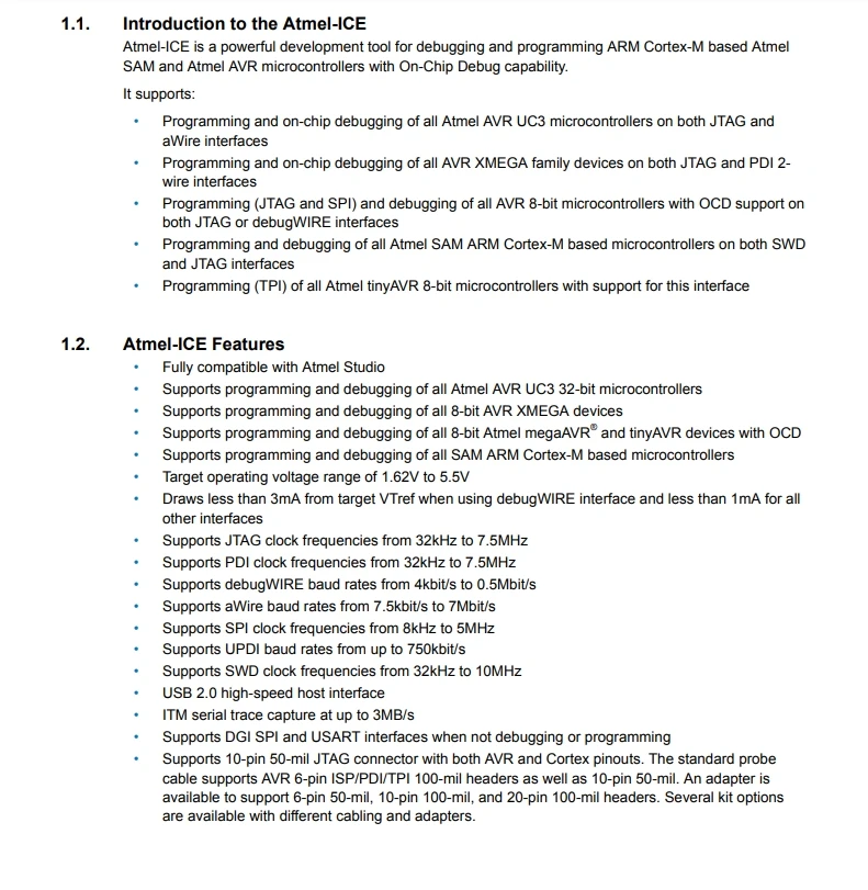 ATATMEL-ICE Atmel-ICE Debugger with Accessories Evaluation Modules In ...