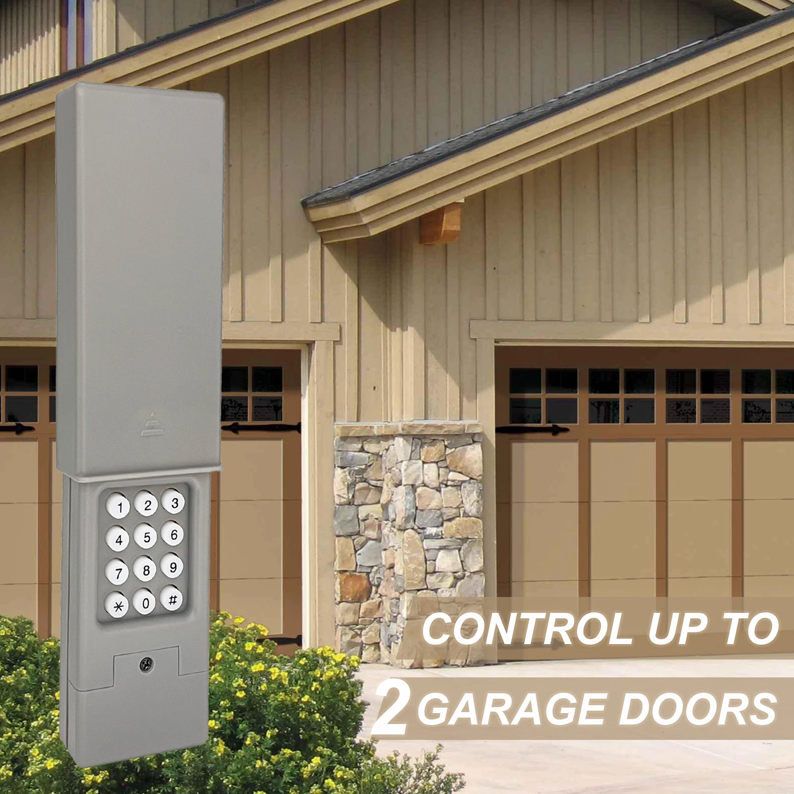 877lm Wireless Keypad Only For A Yellow Learn Button Of Opener Garage ...