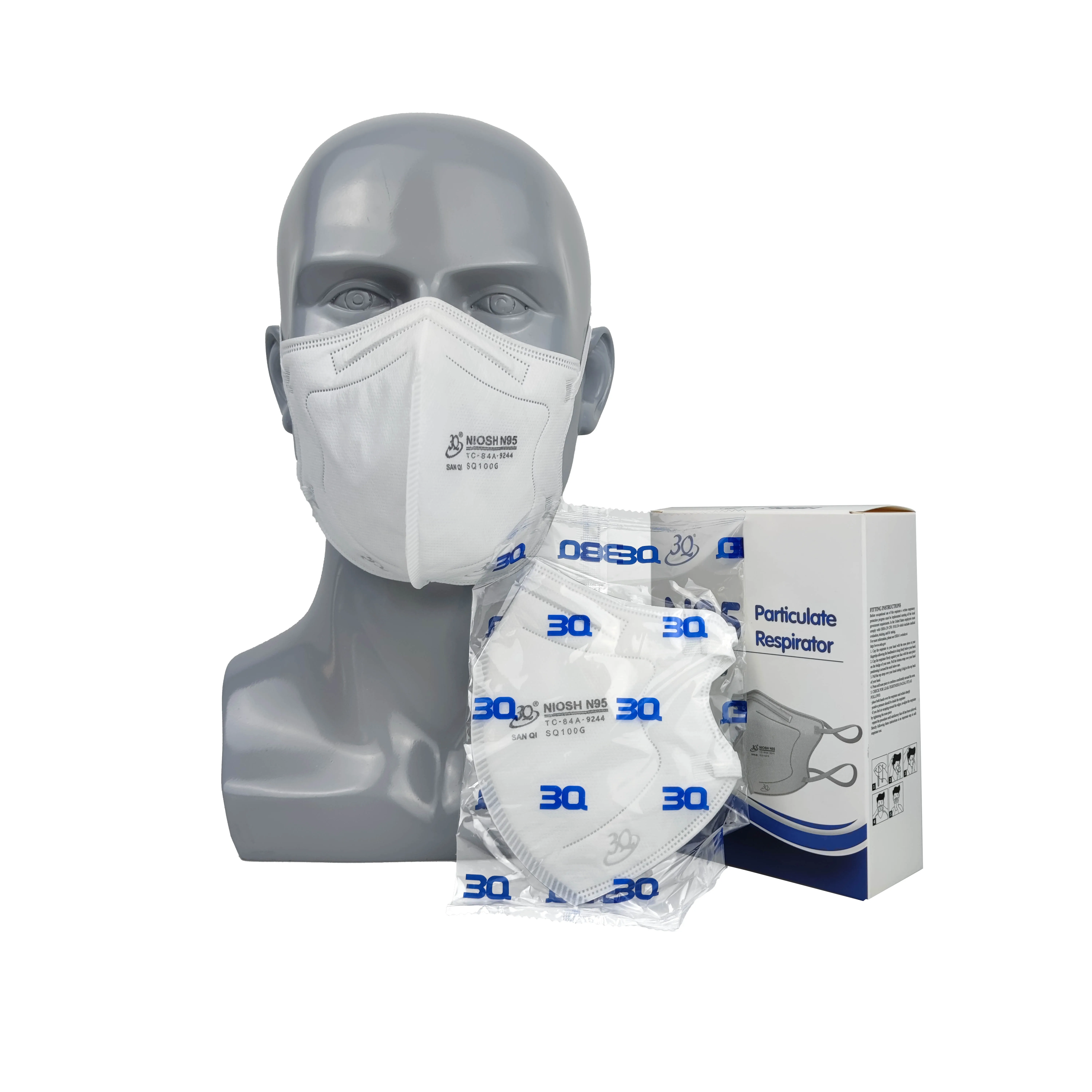 Niosh Approved Flat Folded 42cfr 84 Standard Pfe 95 Particulate 3q Anti ...