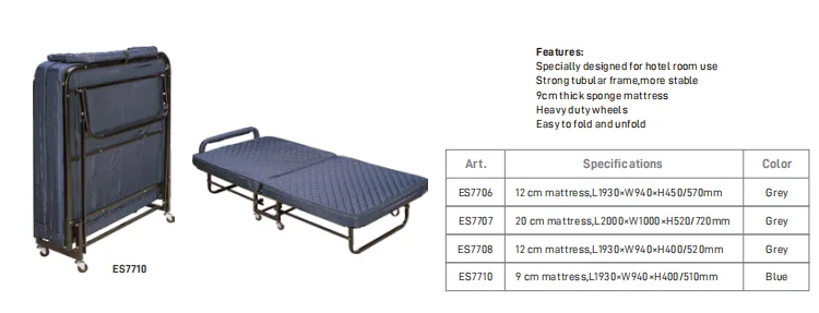 Luxury Sponge Mattress And Strong Tubular Frame Hotel Folding Extra ...