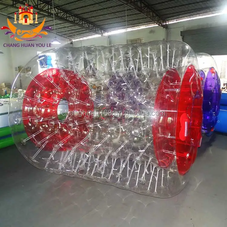 Colorful Funny Aqua Park Floating Games Rolling Wheel Inflatable Water ...