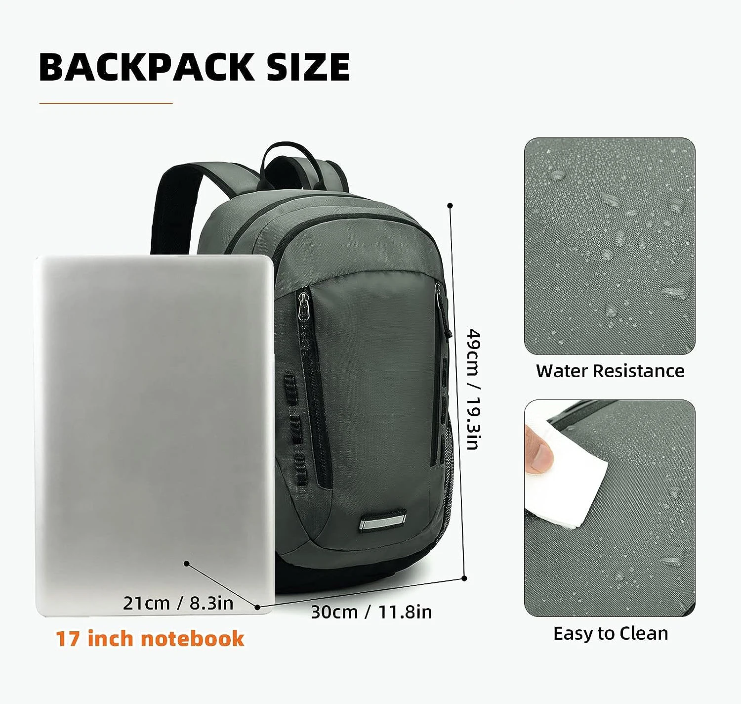 30l Travel Business Laptop Backpack 17 Inch Water-proof Laptop Backpack ...