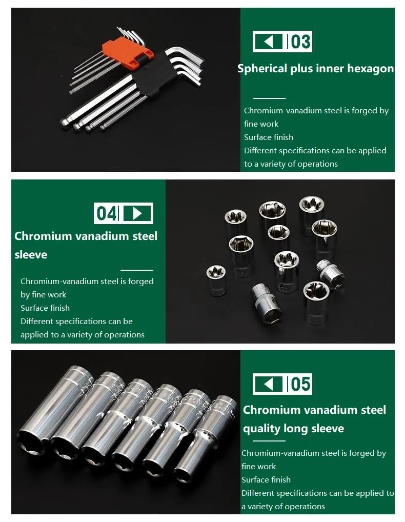 216 Pcs Tool Set - Comprehensive Kit for Auto Repair & More