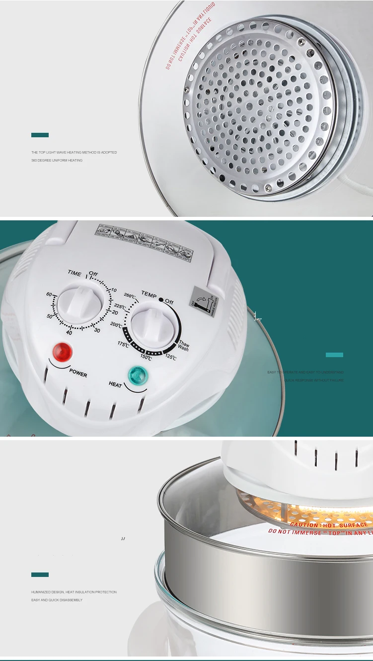 Flavor Wave Oven Turbo - Halogen Convection Oven with Glass Bowl