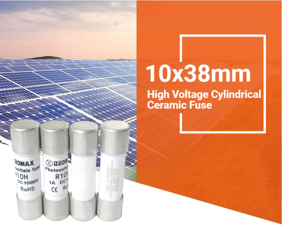 10x38mm Solar PV Fuse 1000V DC/AC High Voltage Ceramic Cylindrical Fuse ...