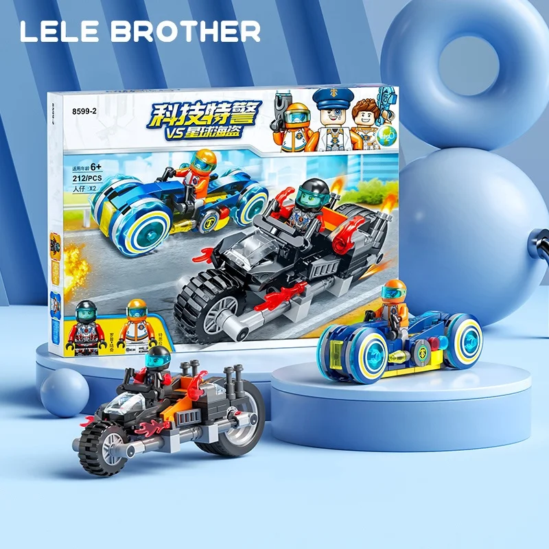 Lele Brother City Police Spaceship Bricks Kids Enlighten Transformation ...