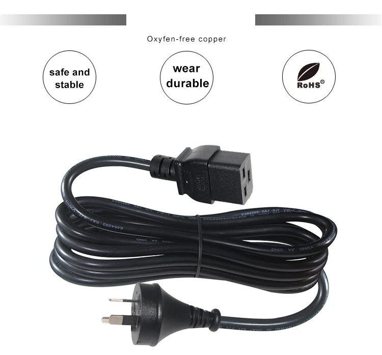 Female Connector Copper Computer Cable Au 3pin To 320 Iec Ac Power ...