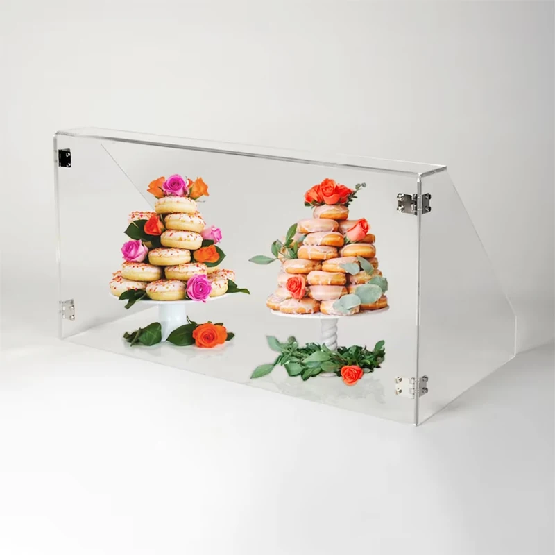 Folding Flat Pack Food Sneeze Guard - Clear Acrylic Screens