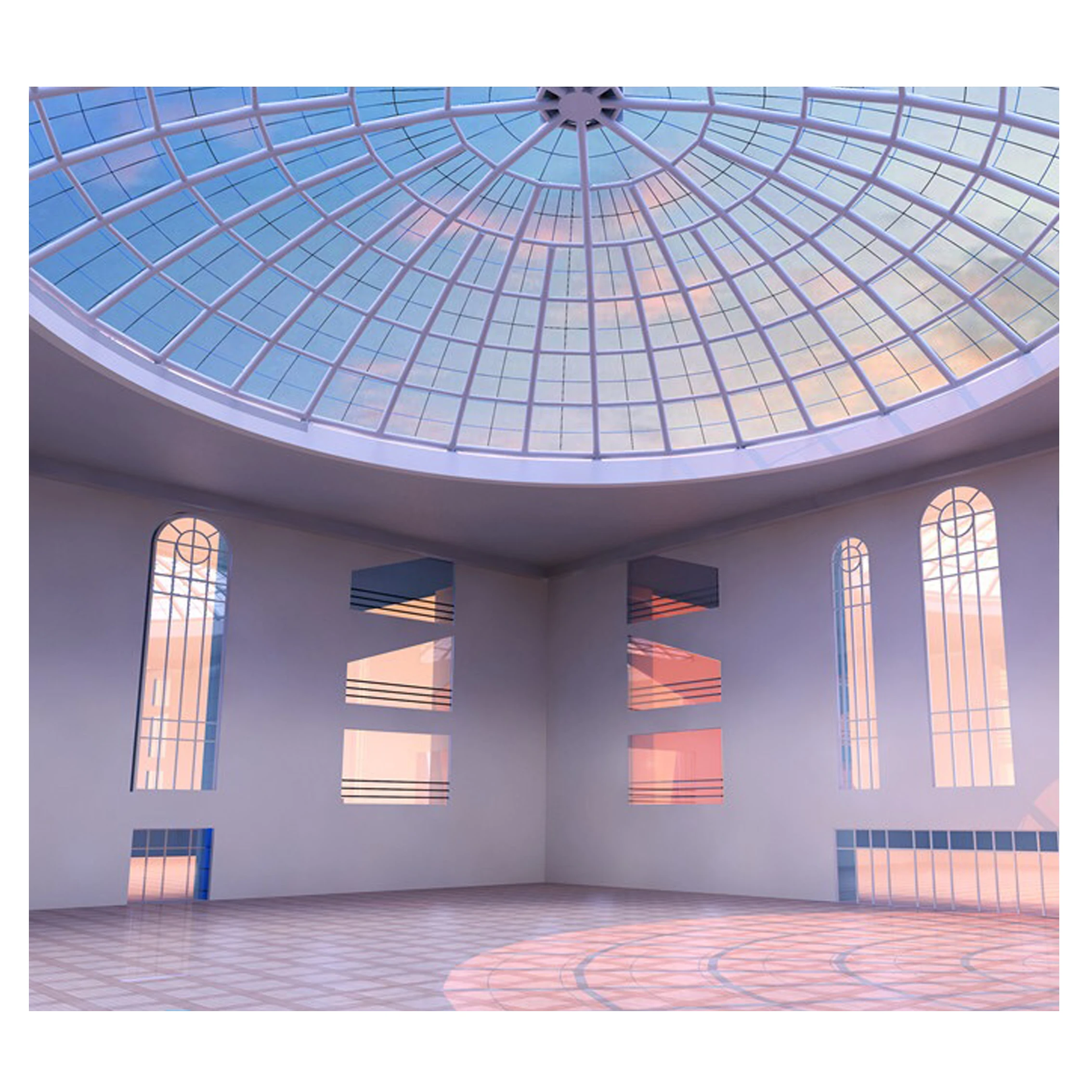 LF Steel Structure Dome Design Building Space Frame Dome Glass Hall ...