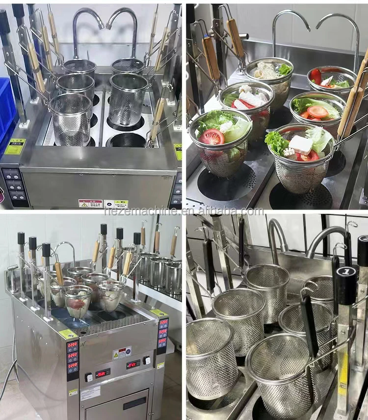 Vertical Stainless Steel 4 Cooking Vegetable Breakfast Cooking Machine Lpg Gas /electric Pasta ...