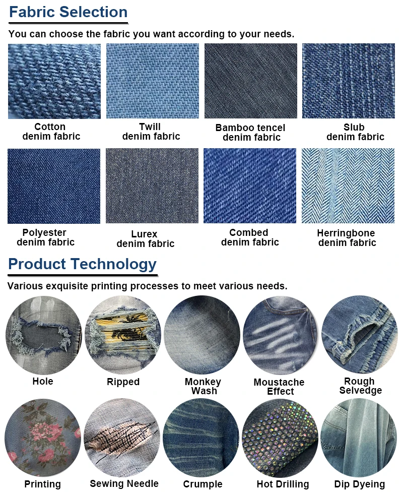 Selected tatsy high-quality Different Jean Types