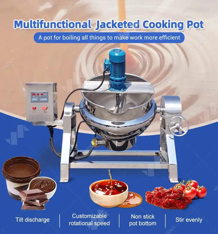 Sugar Boiler Caramel Jam Cooker Tilt Agitator Cook Pot Steam Cooking ...