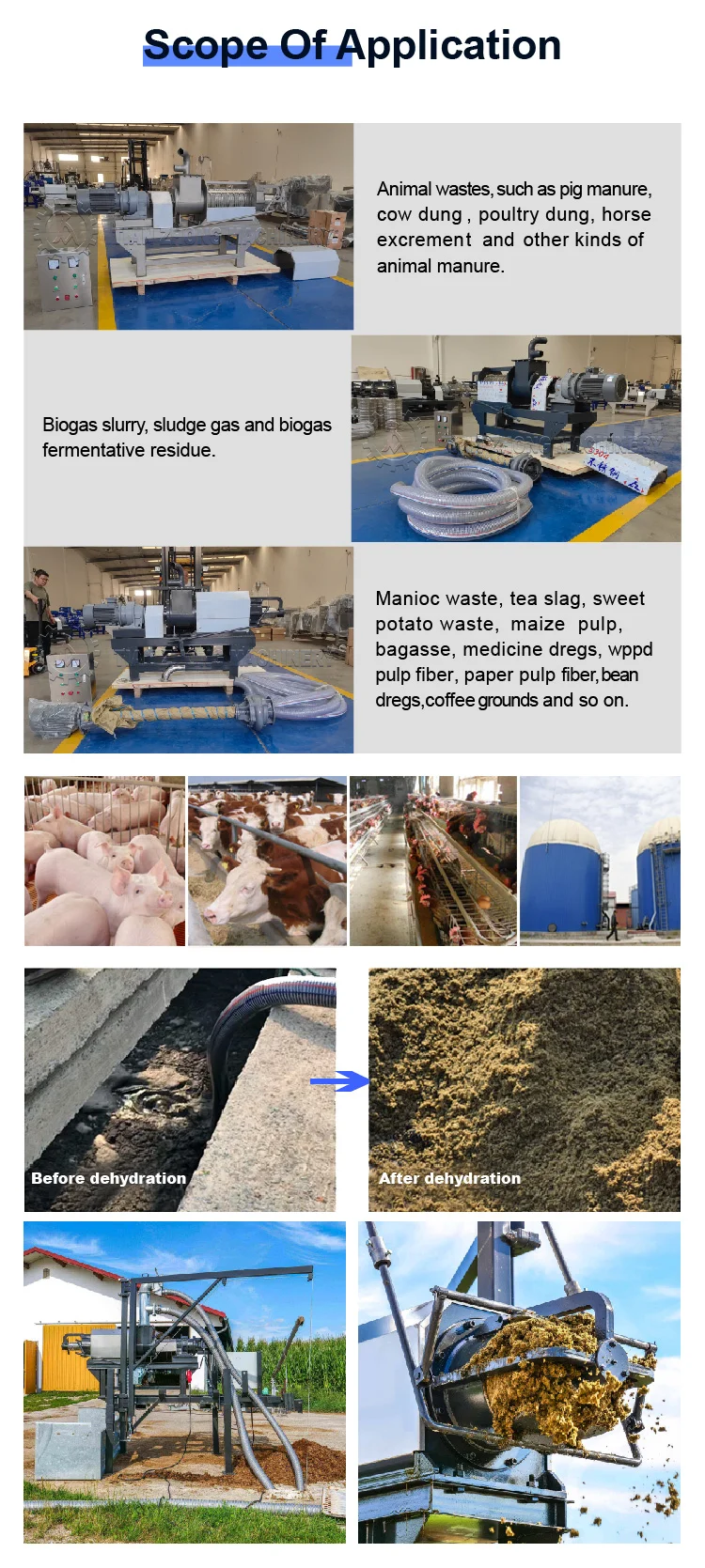 Solid-liquid Separator Strainer Sludge Dewatering Machine For Manure ...