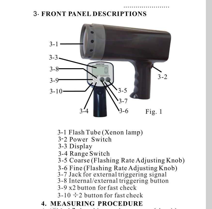 LANDTEK Digital Stroboscope & Tachometer DT2350PA - 50-12000rpm