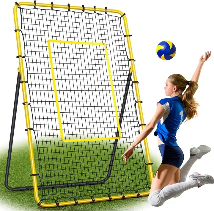 Volleyball Rebounder Net 4x7ft Volleyball Bounce Back Net with 0-90 ...