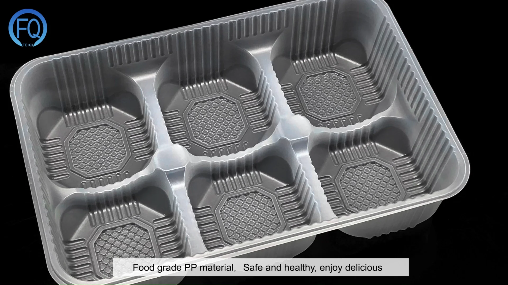 6 Compartment Translucent Disposable Quick Frozen Buns Pp Plastic Tray ...