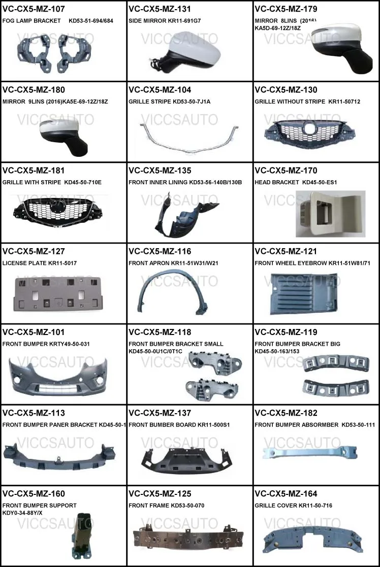 OEM KD45-50-1C0สำหรับมาสด้า CX-5 2012อัตโนมัติกันชนหน้ารถวงเล็บภายใน ...