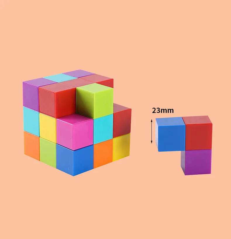 25mm Square Cube Shape Multiple Function Pressure-relief Toy Rare Earth ...