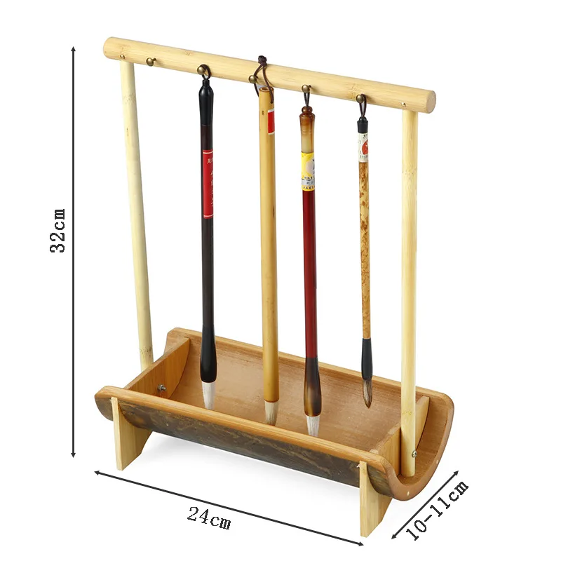 New Chinese Style Phyllostachys Pubescens Natural Brush Shelf ...