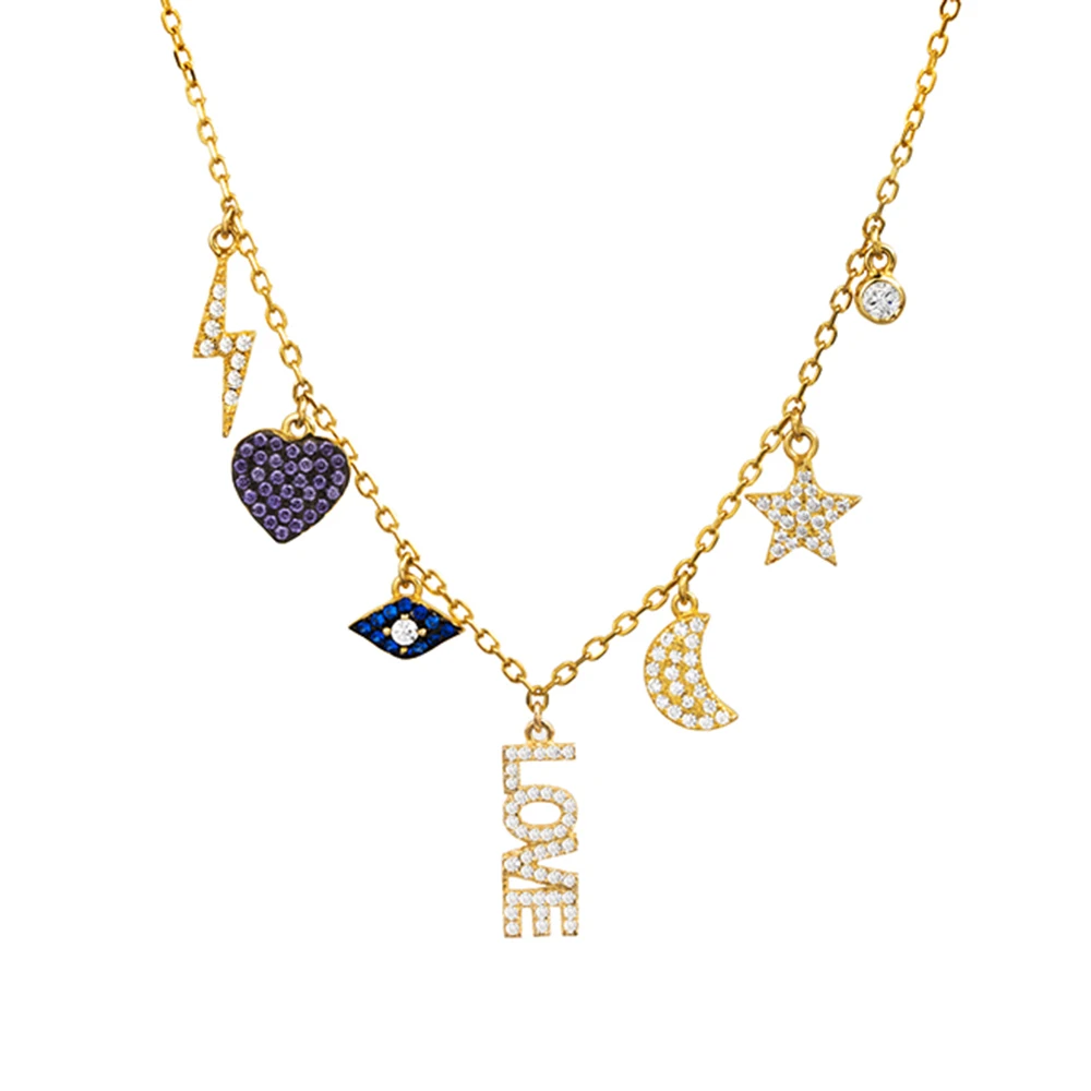 Summer Female Heart Thin Chains Chocker Statement 18k Gold Plated ...