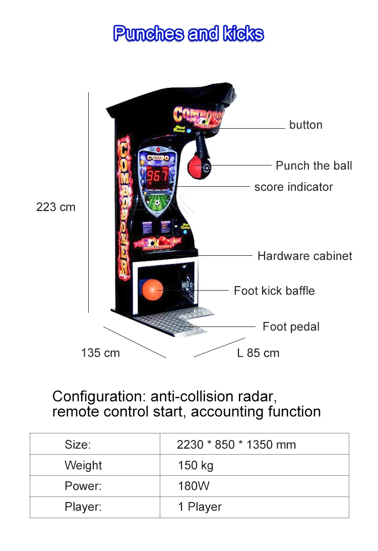 Epark Coin Operated Kick And Boxing Machine Arcade Punch Machine Boxing Game Machine - Buy ...