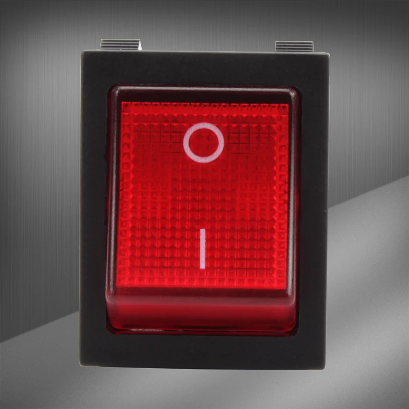 Daiertek T125 30A 250V Rocker Switch - DPST, Red/green Lighted