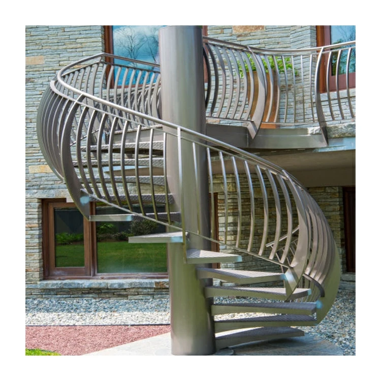 Outdoor Build Metal Stairs Wrought Iron Rotate Stair Spiral Stainless ...
