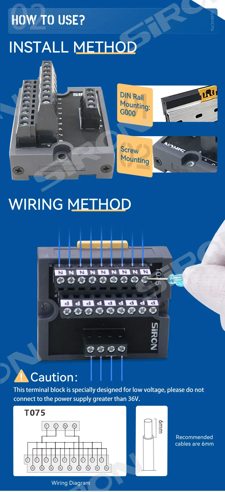 Siron T075 Common Terminal Block No Need To Connect The Short Link - Buy Terminal Block Breakout ...