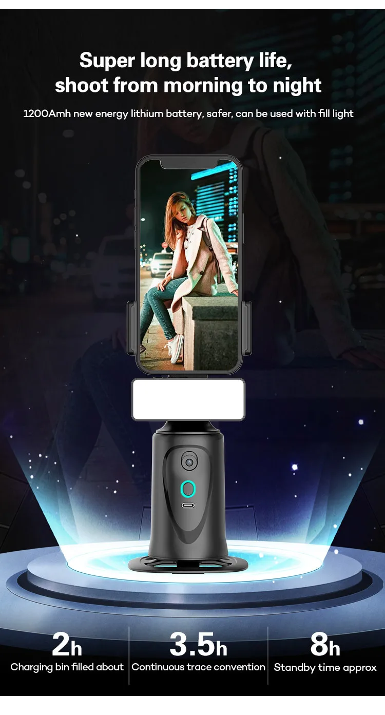 Zsyb Horizontal And Vertical Shooting 360 Auto Face Tracking 360 Video ...