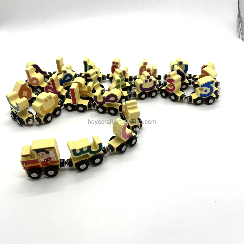 Arabic Alphabet Wooden Train - Educational Toy for Kids
