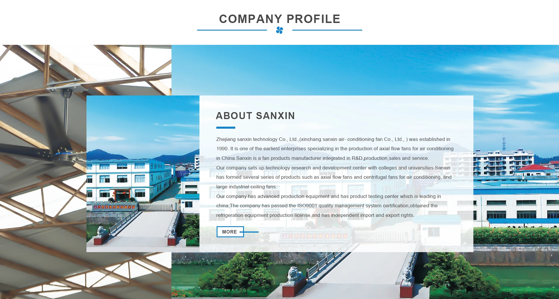 Zhejiang Sanxin Technology Co., Ltd. - Axial Fan, Industrial Fan