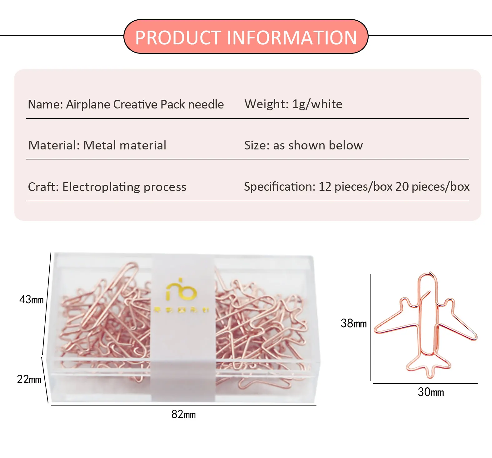 Airlines Craft Promotional Gifts Metal Airplane Shape Paper Clips ...