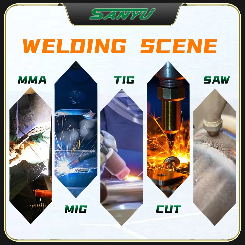 SANYU MIG Welding MIG-500PW IGBT Double Pulse Welder MIG Water Cool ARC ...