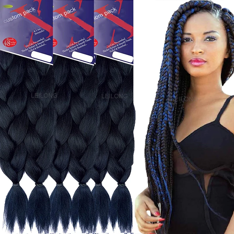Professional Soft Yaki Synthetic Braids 1pack 2X Braid High Quality 48INCH 170g Braiding Hair ...
