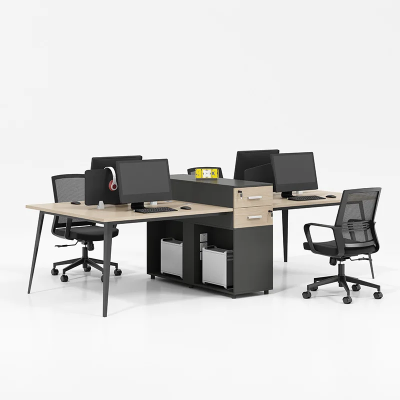Simple Style Modular Office Table Desk 2 Person Office Workstation With ...