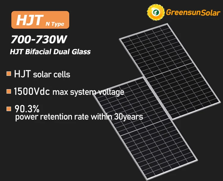 High Efficiency HJT Bifacial Solar Panels - 700W to 730W