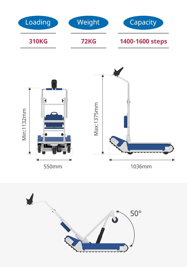 XSTO CT310 Heavy Duty Electric Stair Climber Hand Cart - Load Capacity ...
