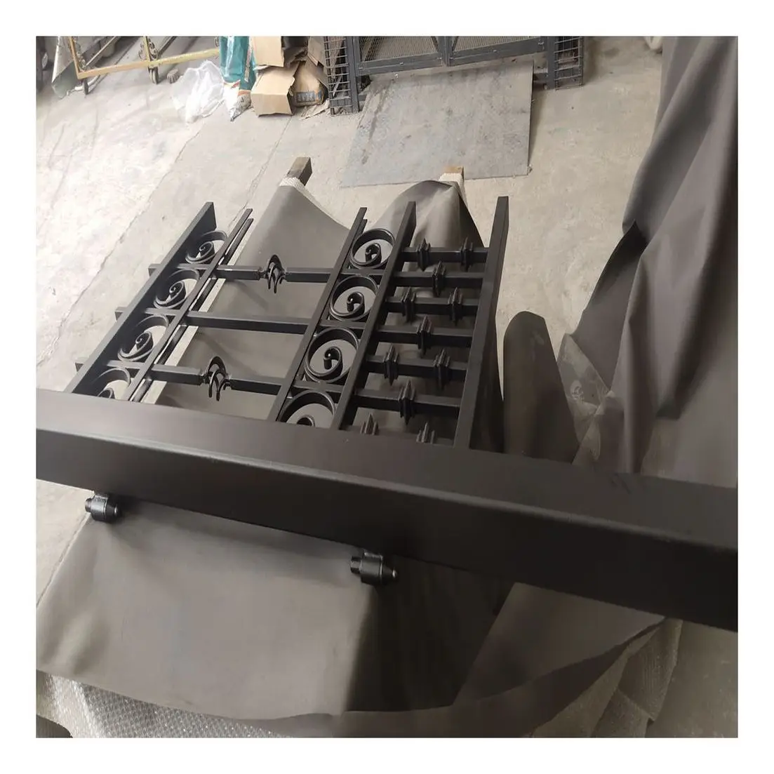 Optima Cast Iron Stair Railing Iron Pipe Railing Curved Wrought Iron ...