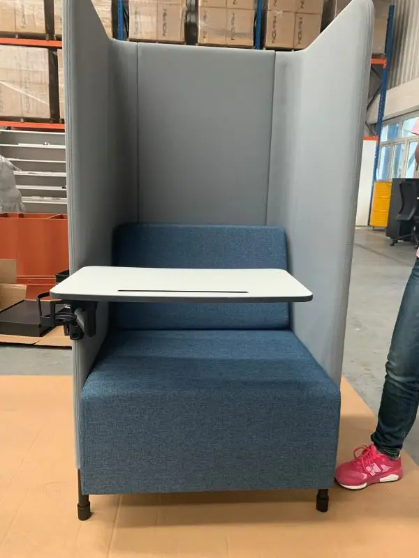 Acoustic Privacy Booth - Moveable Office Pods with High Screen Panel