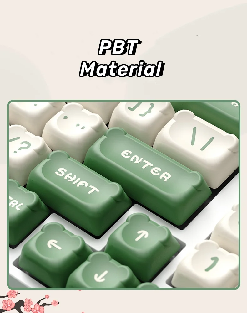 Akko OEM Profile Bear Theme Keycap Set for Mechanical Keyboard