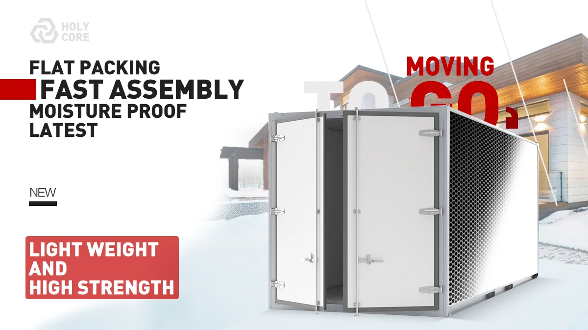 Lightweight CKD Mobile Storage Container - FRP Honeycomb Panel