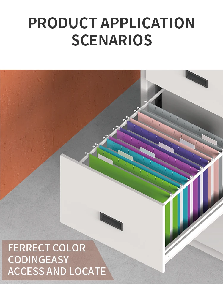 Home and Office Color Coded File Reinforced Hanging File Folders ...