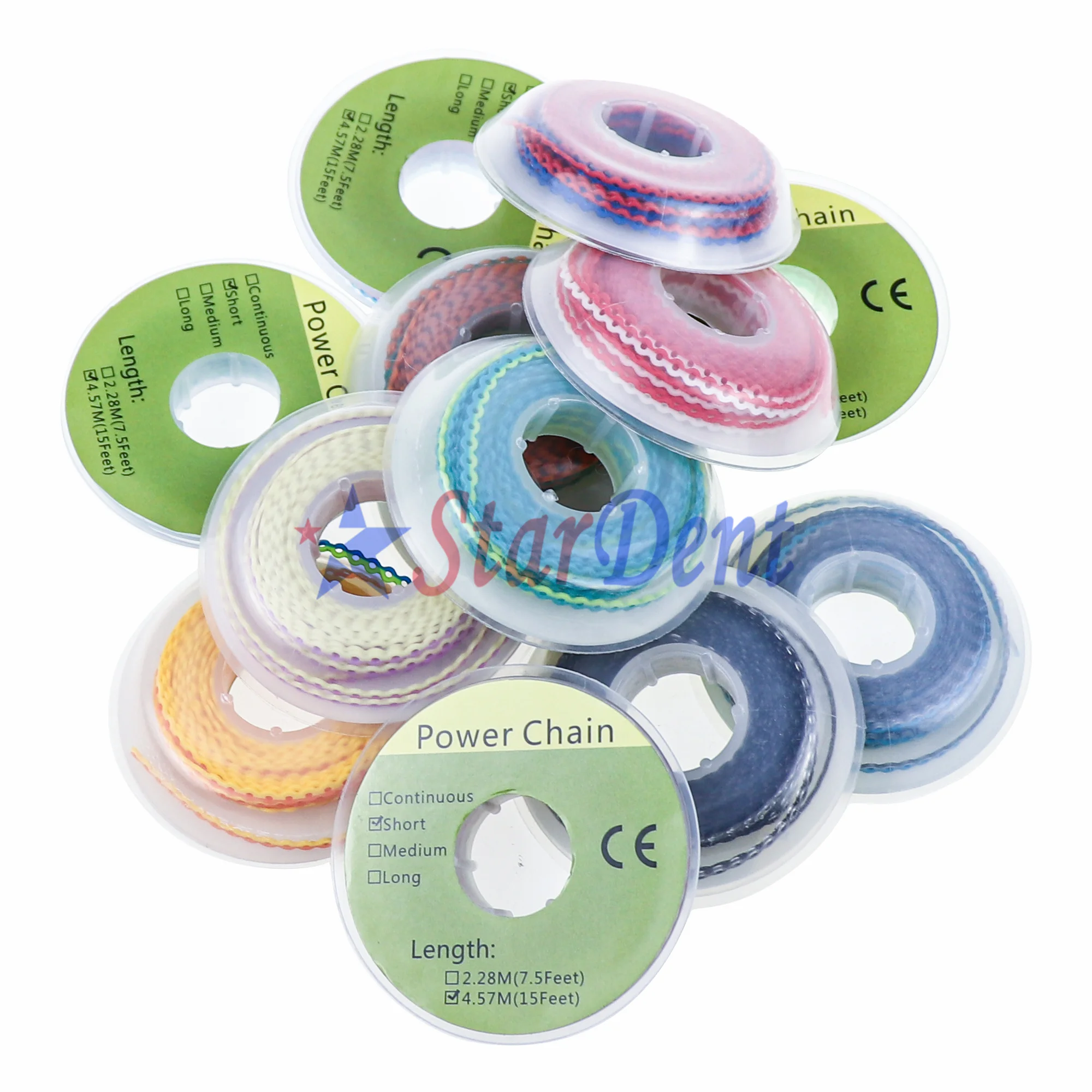 Two Color Combined Dental Power Chain Orthodontic Braces Power Chains ...
