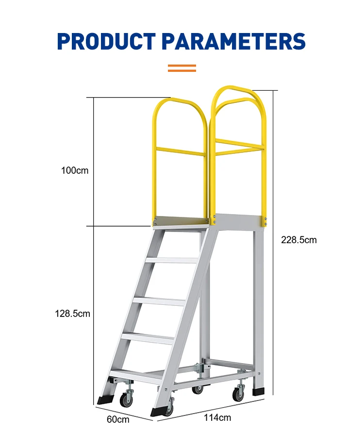 Warehouse Supermarket Mobile Platform Step Ladder Warehouse Freight ...