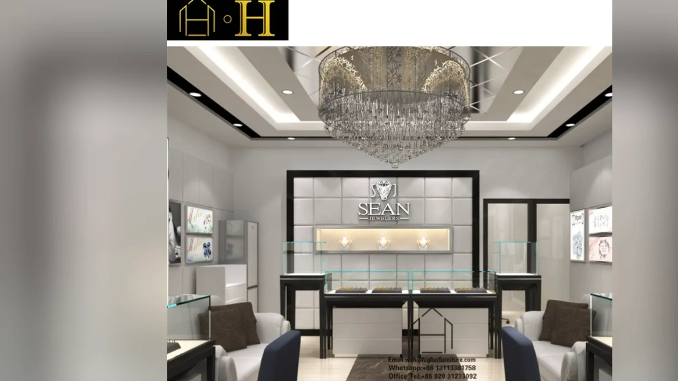 Simple Jewellery Shop Counter Design Counter Display Showcase For ...