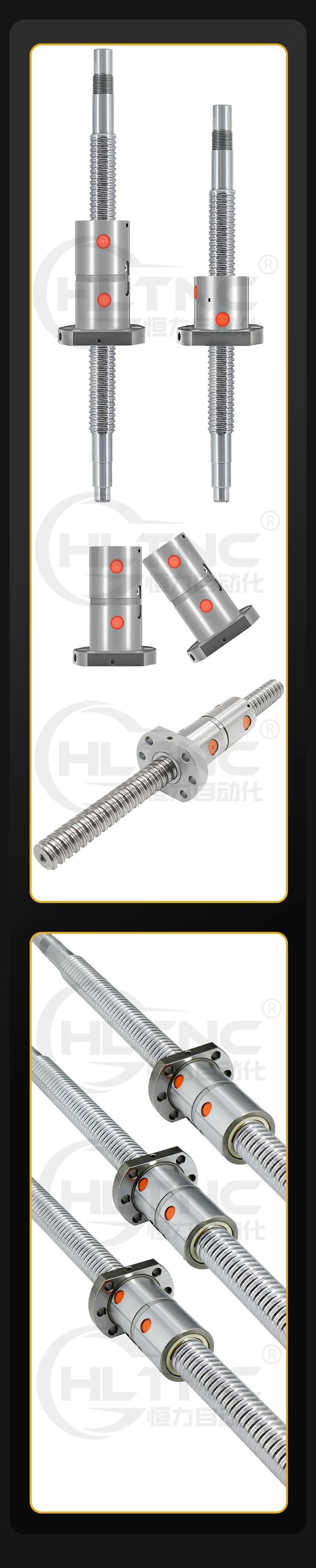 HLTNC High Quality C7 Ball Screw Doule Nut 1605 2005 2505 3205 3210 ...